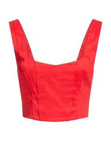 Pinko Crepe Crop Top - Red