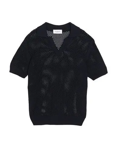 LANEUS Polo Shirt Size Viscose, Polyamide - Black