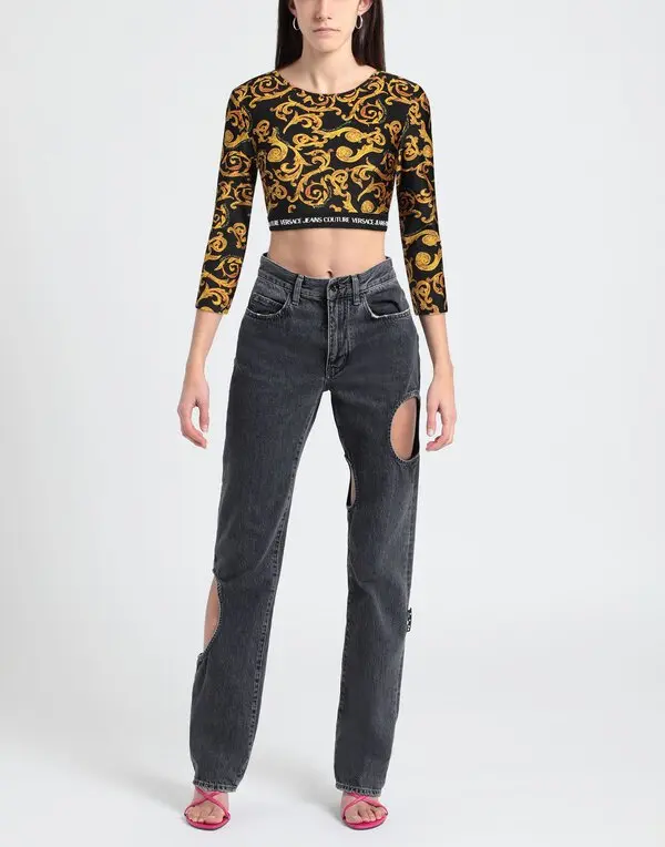 Versace Cropped Top - Black