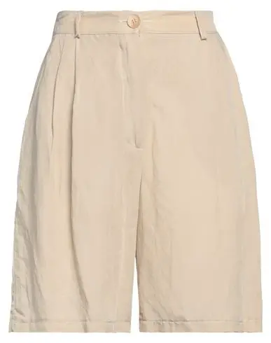 HAVEONE Tailored Shantung Shorts - Beige