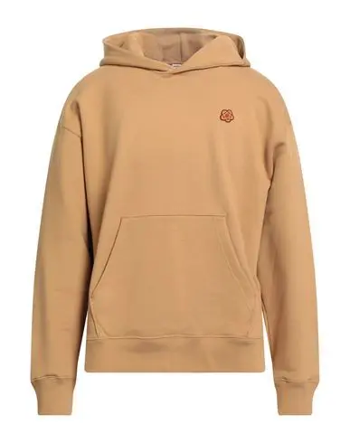 Kenzo Sweatshirt With Floral Appliqués And Brand Logo - Camel