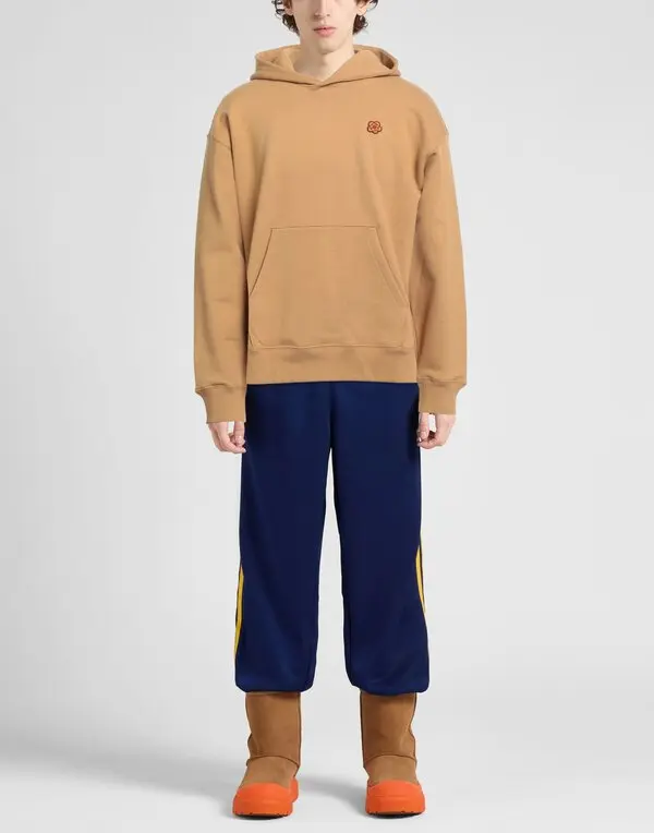 Kenzo Sweatshirt With Floral Appliqués And Brand Logo - Camel