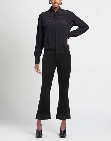 + PEOPLE People Jeans Boot-cut Metallic Coated Stretch Denim High Waisted