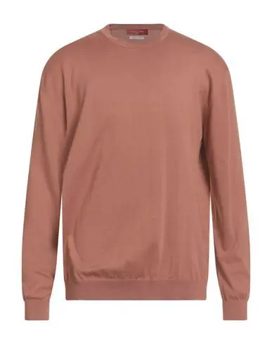 DANIELE FIESOLI Cotton Knit Crewneck Sweater - Light Brown