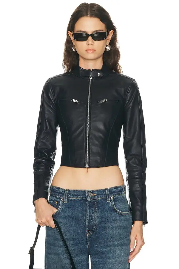 GRLFRND Danica Leather Racer Jacket