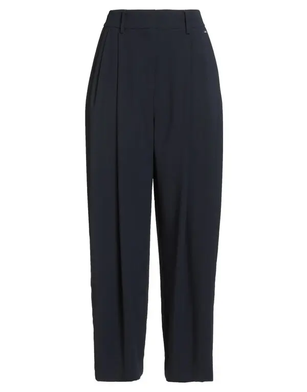 Armani Exchange Wide-leg Polyester Crepe Pants - Blue