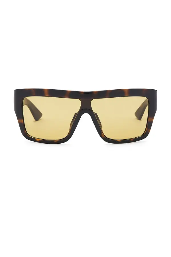 Bottega Veneta Dash Square Sunglasses - Havana & Yellow