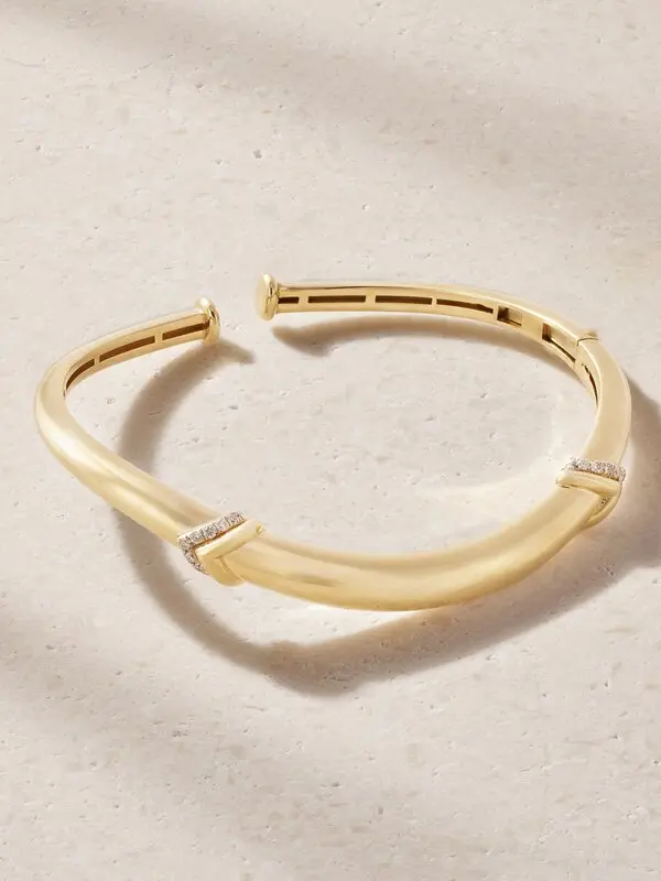 L’ATELIER NAWBAR 18-karat Diamond Bangle - Gold