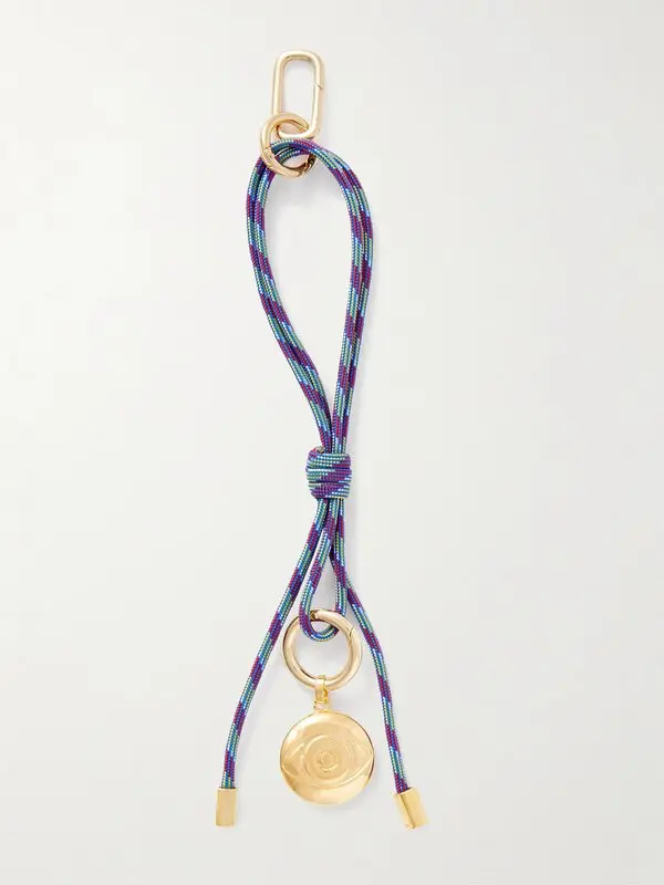 MARTHA CALVO Striped Cord Bag Charm - Blue