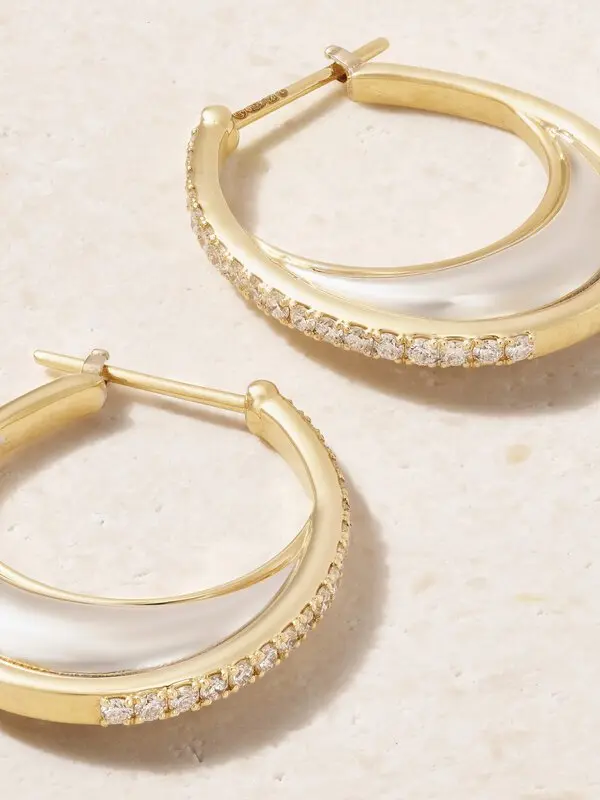 L’ATELIER NAWBAR Bloop 18-karat Diamond Hoop Earrings