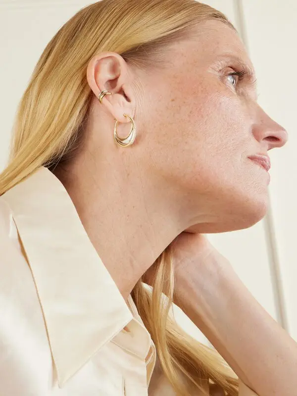 L’ATELIER NAWBAR Bloop 18-karat Diamond Hoop Earrings