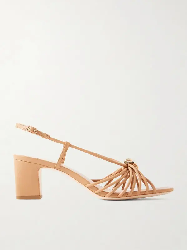 LOEFFLER RANDALL Minna Leather Slingback Sandals - Neutrals