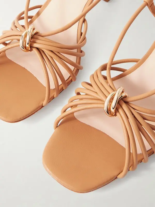 LOEFFLER RANDALL Minna Leather Slingback Sandals - Neutrals