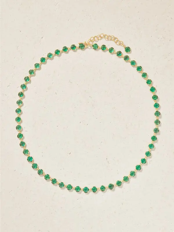 Irene Neuwirth 18-karat Gold Emerald Necklace - Green