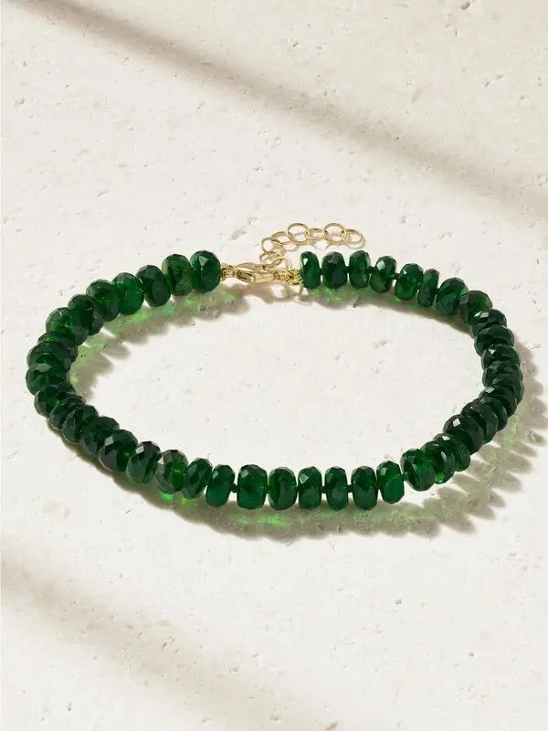 Jia Jia Oracle 14-karat Gold & Chrome Diopside Bracelet - Green