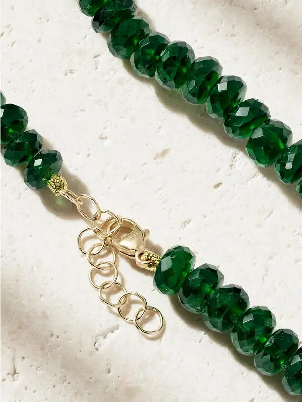 Jia Jia Oracle 14-karat Gold & Chrome Diopside Bracelet - Green