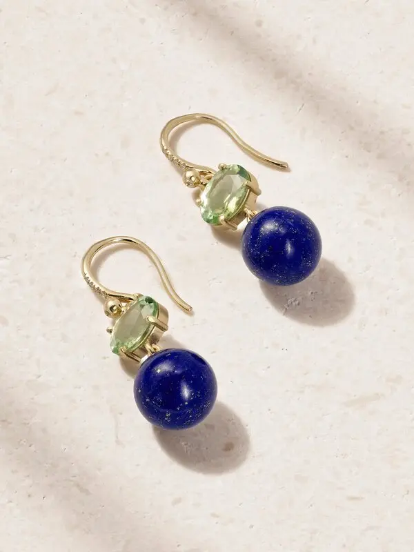 Irene Neuwirth Gumball 18-karat Gold Multi-stone Drop Earrings - Blue