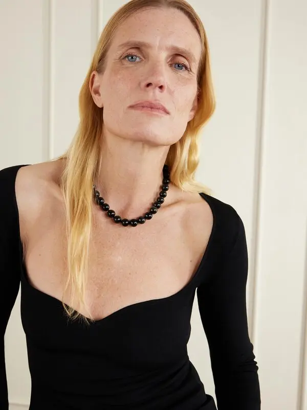 Jia Jia Oracle Onyx And Crystal Necklace - Black