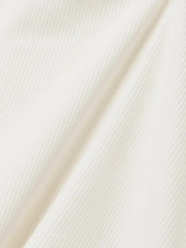 Eterne Cropped Ribbed Stretch-jersey Top - Neutrals