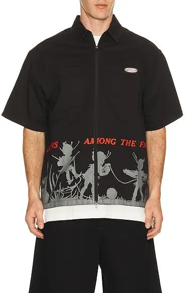 PLEASURES Fairies Zip Shirt - Black