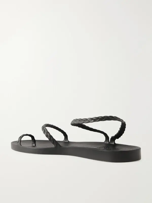 ANCIENT GREEK SANDALS Eleftheria Rubber Sandals - Black