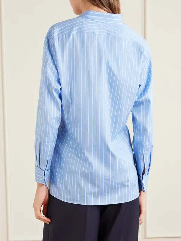 Auralee Striped Cotton And Silk-blend Shirt