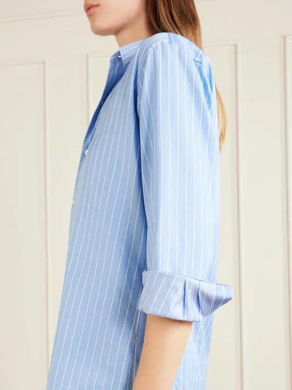 Auralee Striped Cotton And Silk-blend Shirt