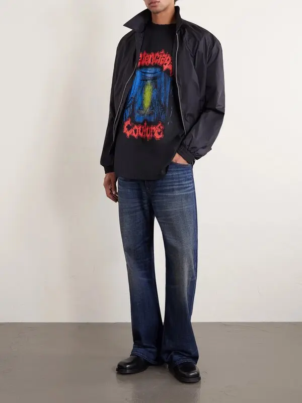 Balenciaga Oversized Logo-print Cotton-jersey T-shirt