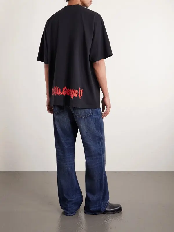 Balenciaga Oversized Logo-print Cotton-jersey T-shirt