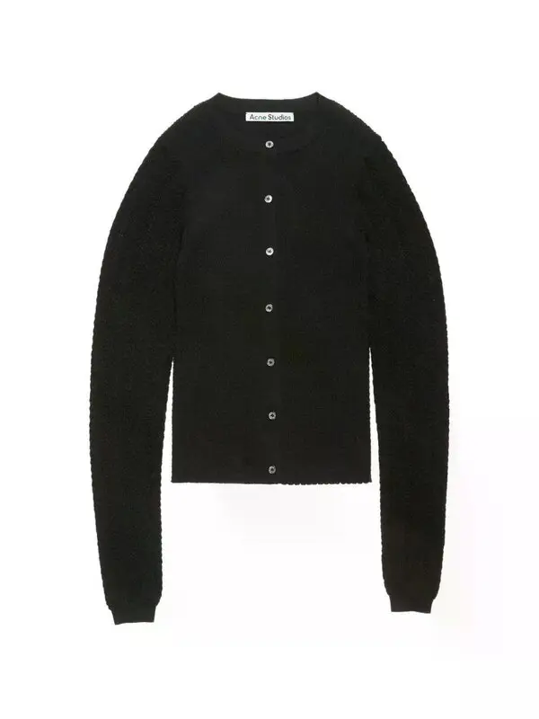 Acne Studios Button Knitted Cardigan - Black