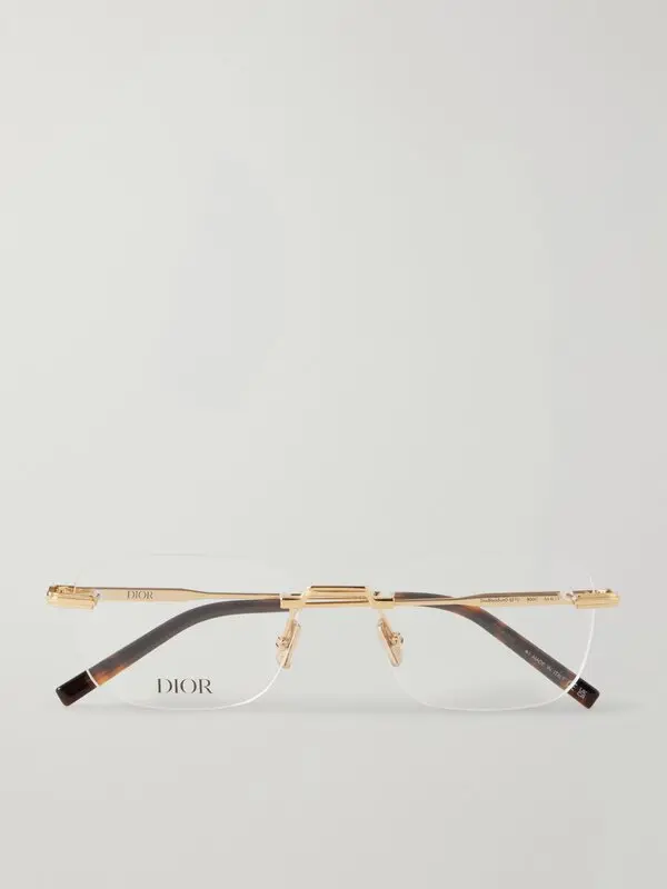 Dior Suito S27u D-frame Glasses - Gold