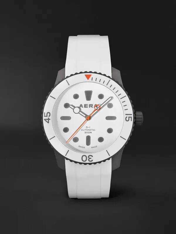 Aera Todd Snyder D-1 Diver Limited Edition Automatic 44mm Watch - White