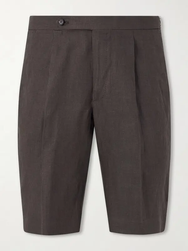 DE PETRILLO Straight-leg Linen Shorts