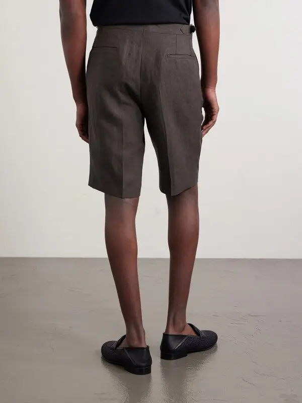 DE PETRILLO Straight-leg Linen Shorts