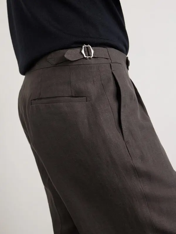DE PETRILLO Straight-leg Linen Shorts