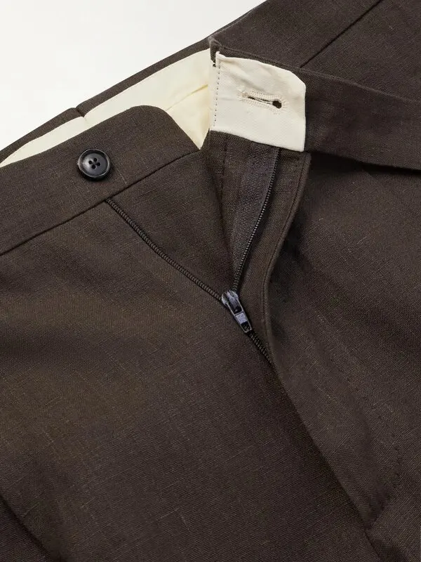 DE PETRILLO Straight-leg Linen Shorts