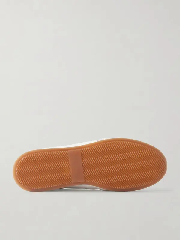 Mr P. Suede-trimmed Leather Sneakers - Neutrals