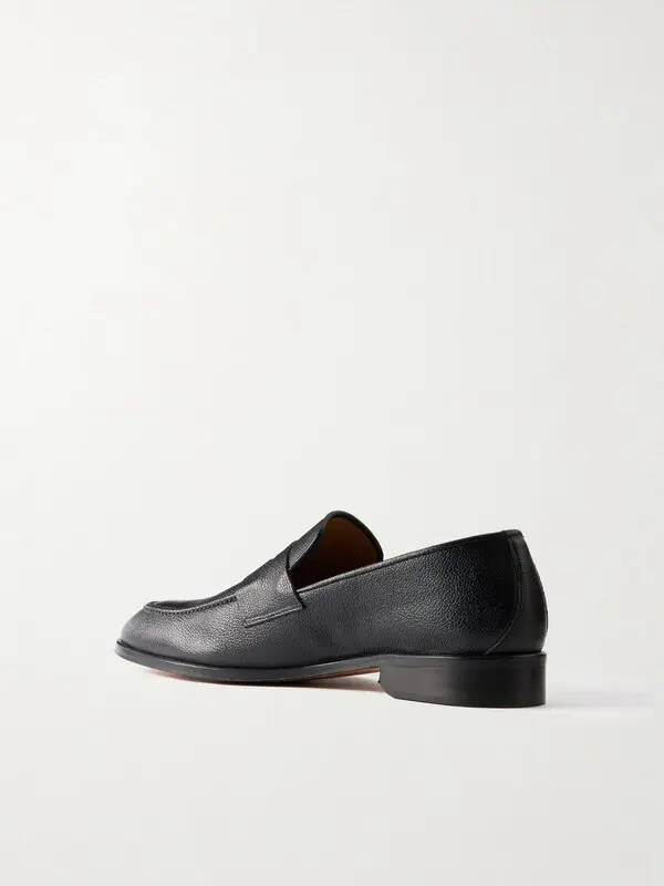 Mr P. Alder Full-grain Leather Penny Loafers