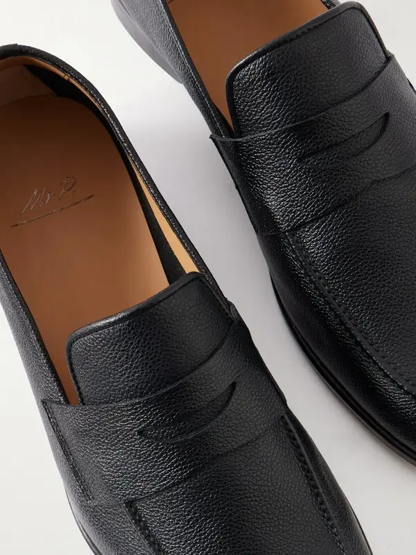 Mr P. Alder Full-grain Leather Penny Loafers