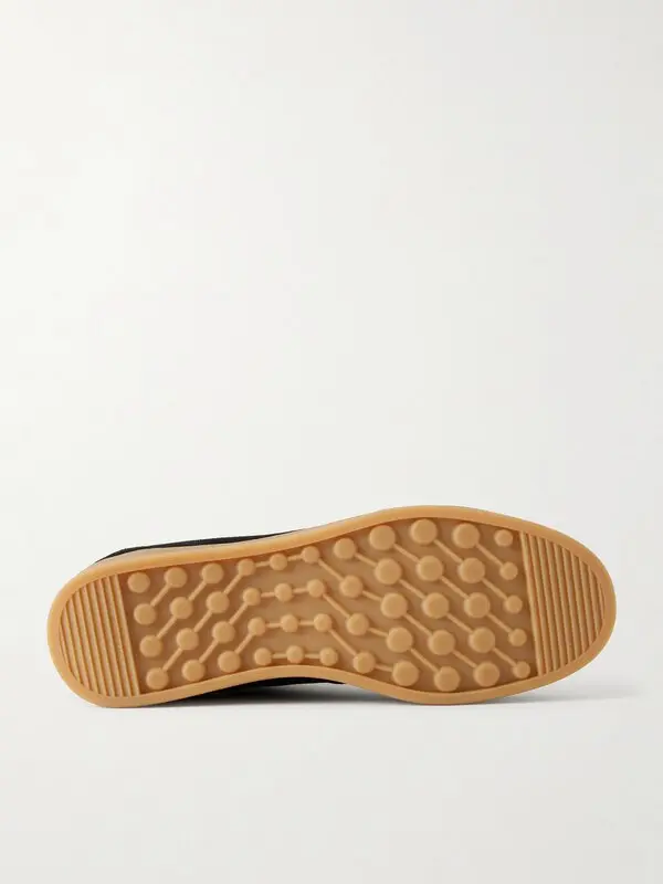 Mr P. Leather-trimmed Suede Low-top Sneakers