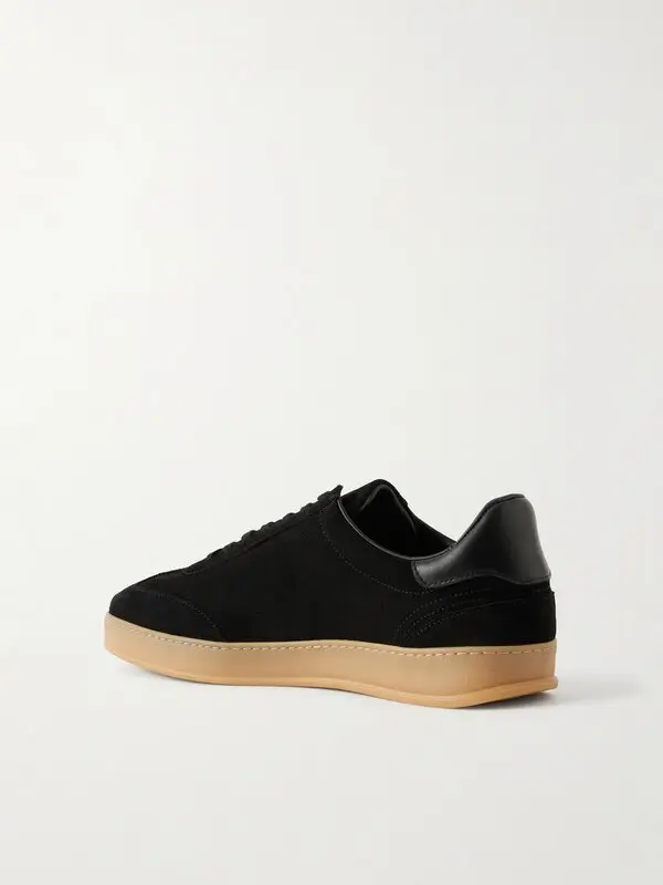 Mr P. Leather-trimmed Suede Low-top Sneakers