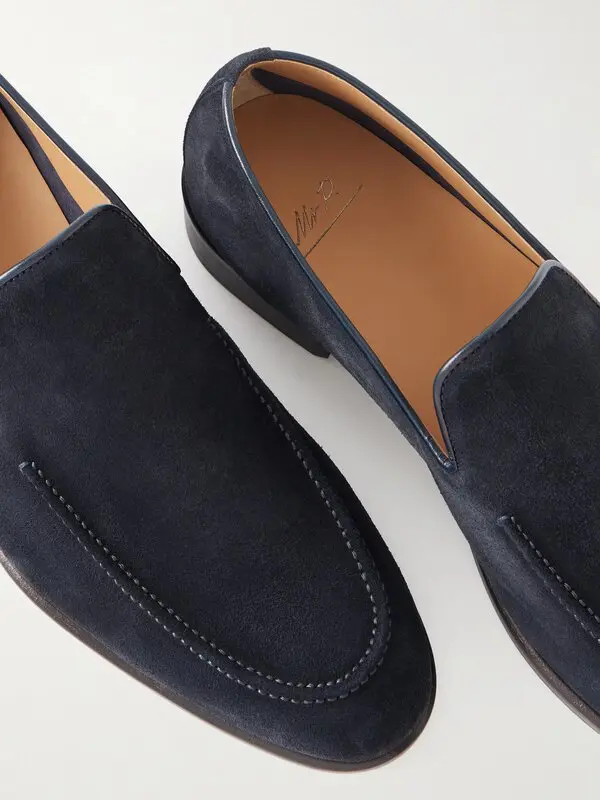 Mr P. Venetian Suede Loafers - Blue