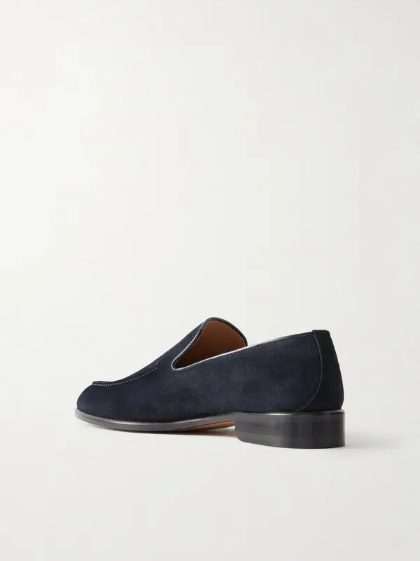 Mr P. Venetian Suede Loafers - Blue