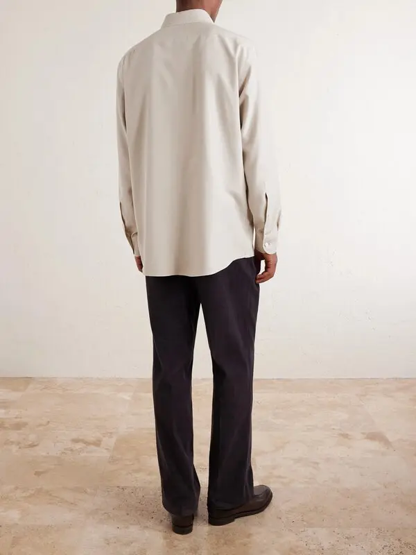 Zegna Garment-dyed Mulberry Silk Shirt