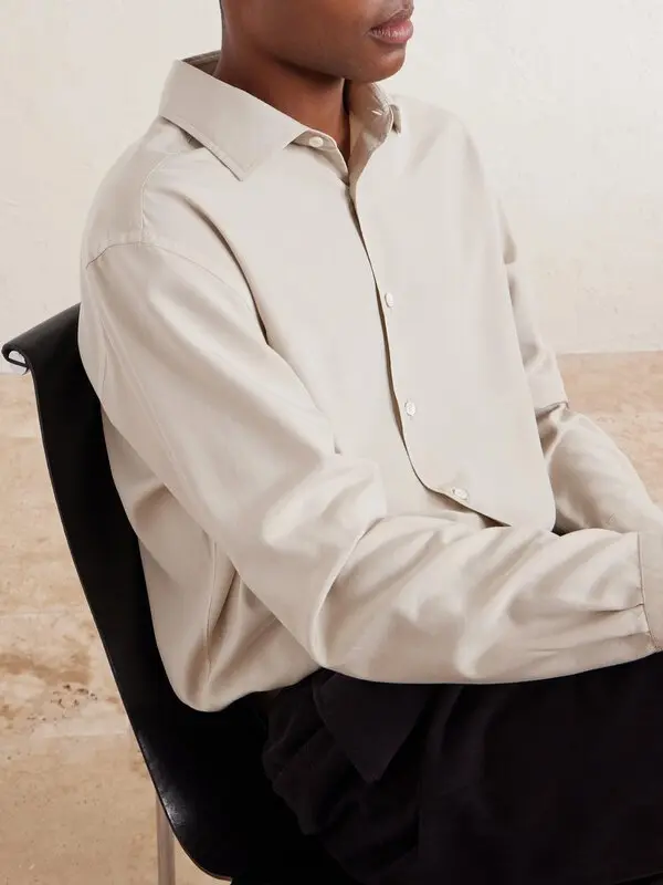 Zegna Garment-dyed Mulberry Silk Shirt