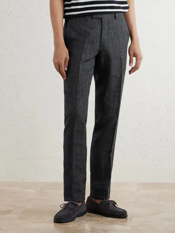 Mr P. Slim Fit Linen Suit Trousers
