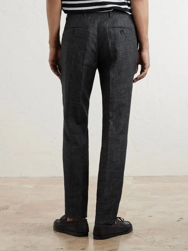 Mr P. Slim Fit Linen Suit Trousers