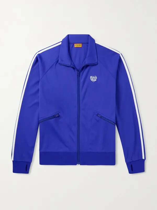HUMAN MADE Logo-embroidered Striped Tech-jersey Track Jacket