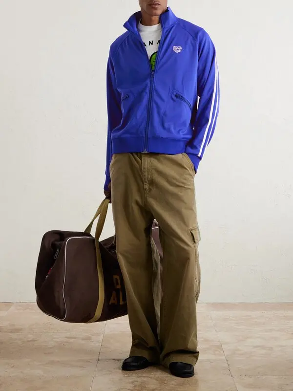 HUMAN MADE Logo-embroidered Striped Tech-jersey Track Jacket