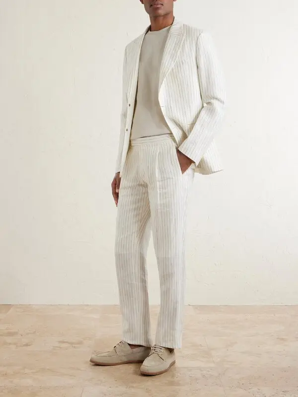 Mr P. Pinstriped Linen Suit Jacket